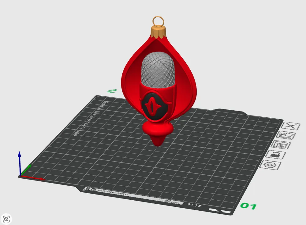 Alastor's Microphone Christmas Ornament - Free 3D Print Model - MakerWorld