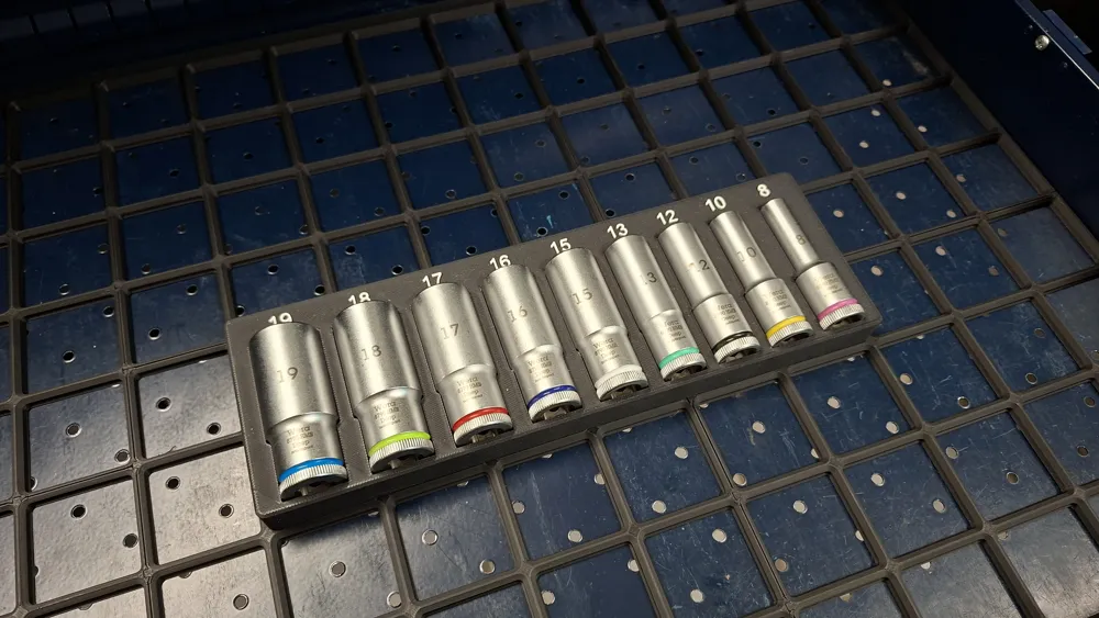 Gridfinity Holder for Wera Deep Sockets 3/8 - Free 3D Print Model ...