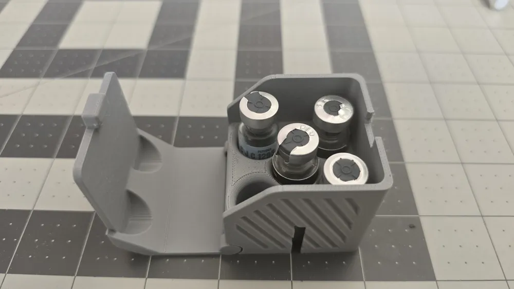 Snap-Fit Modular Vial Box by MythmarcoMakerWorld: Download Free 3D Models