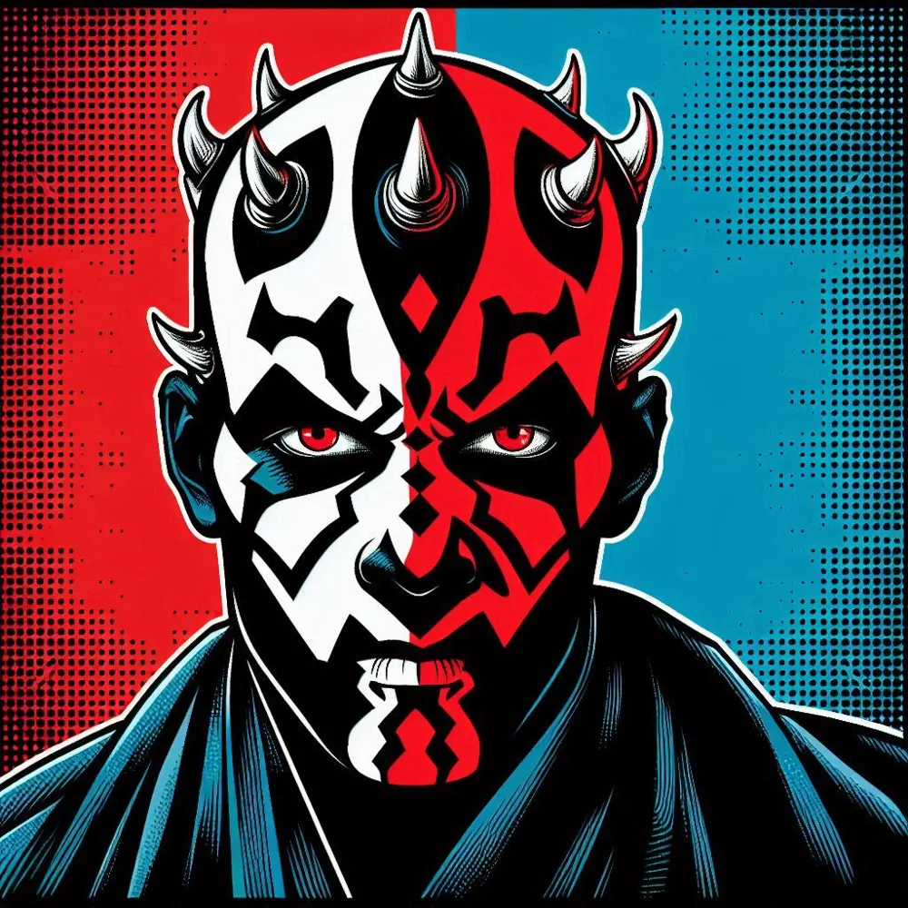 Darth Maul Hueforge. American Style - Free 3D Print Model - MakerWorld