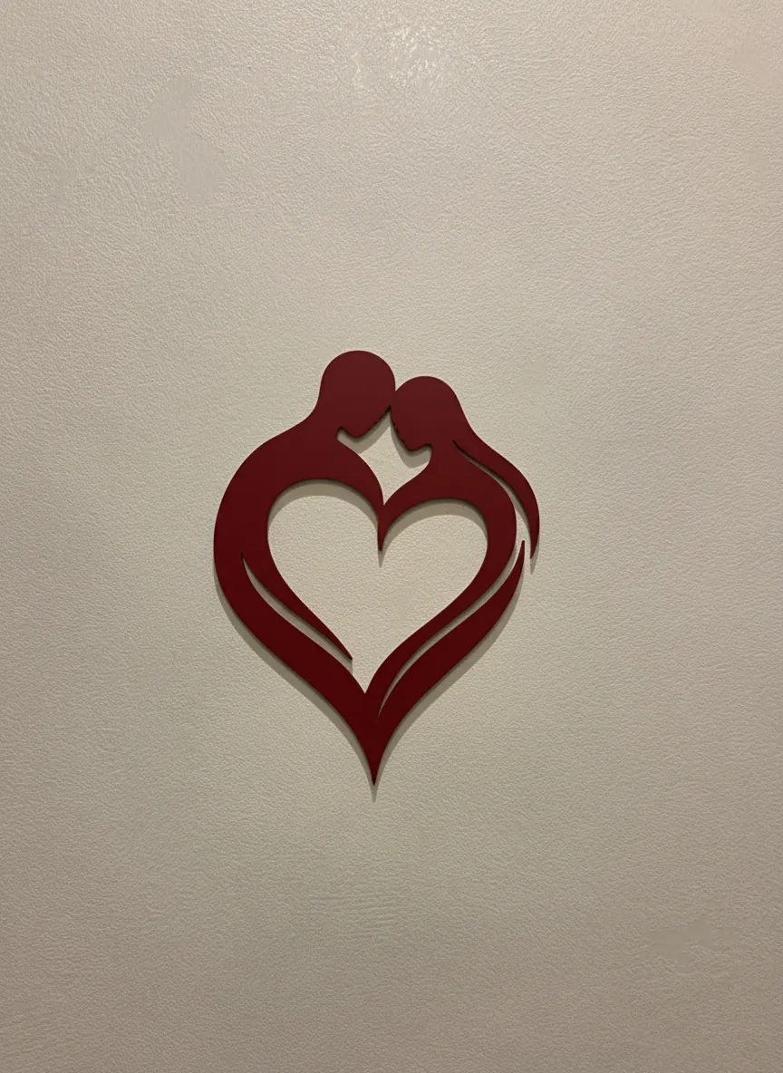 Romantic Heart Couple - Valentine's Day Wall Art - Free 3D Print Model ...
