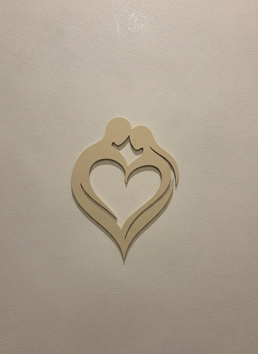 Romantic Heart Couple - Valentine's Day Wall Art - Free 3D Print Model ...