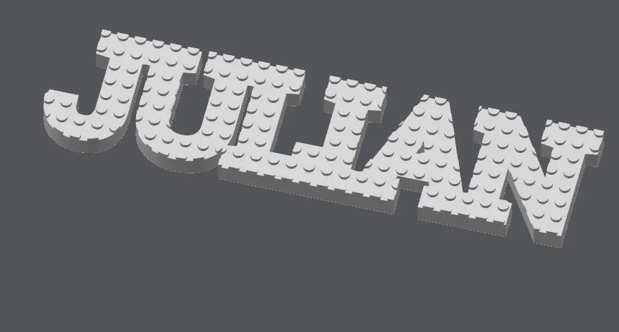 Brick Name - Julian - Free 3D Print Model - MakerWorld