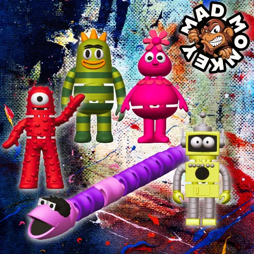 Yo Gabba Gabba PLEX mini articulated flexi by MadMonkey3D MakerWorld: Download Free 3D Models