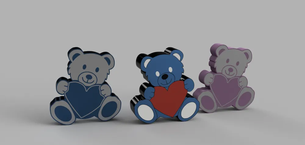 Multicolor bear decoration by Frank3D - MakerWorld
