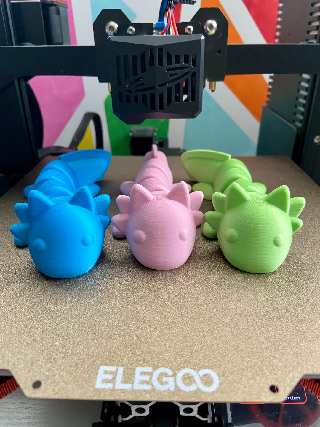 articulated axolotl - Print in Place - Free 3D Print Model - MakerWorld