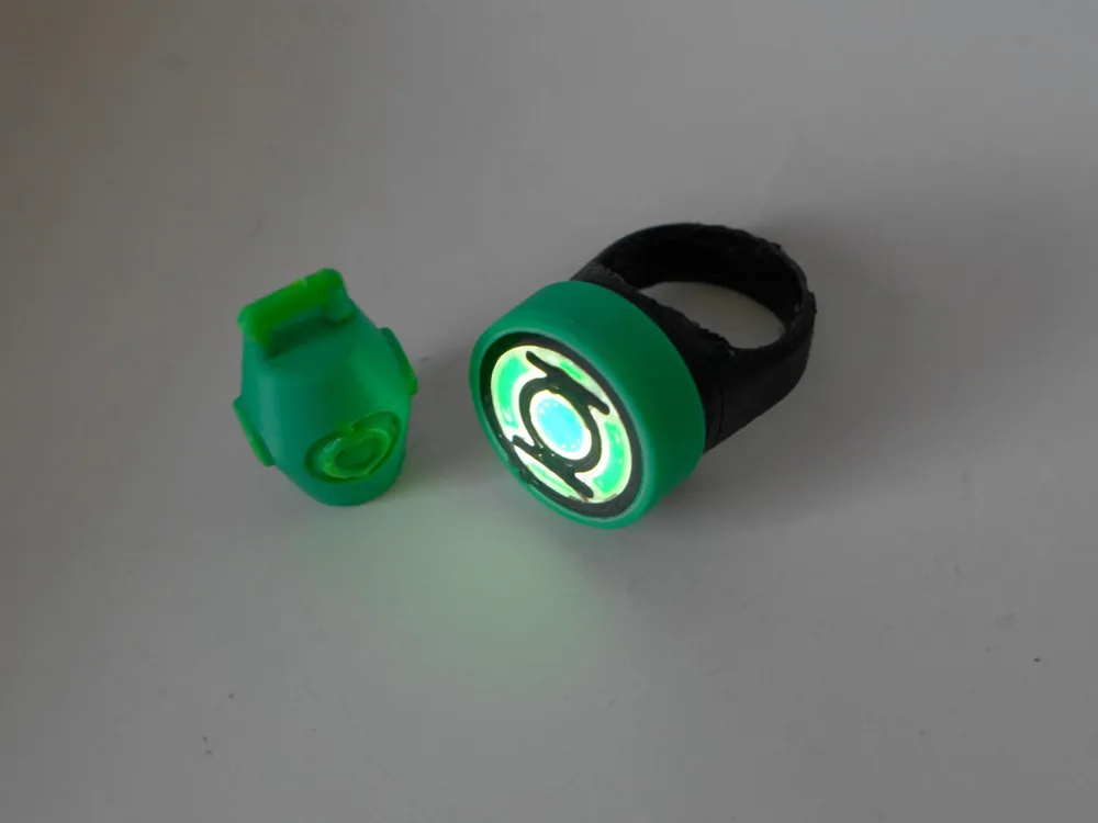 Green lantern ring (mag LED) by Jack MakerWorld: Download Free 3D Models