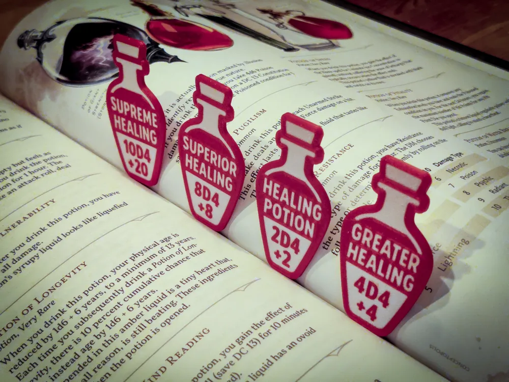 Healing Potion Tokens – D&D 5e, 2024 & 2014 - Free 3D Print Model ...