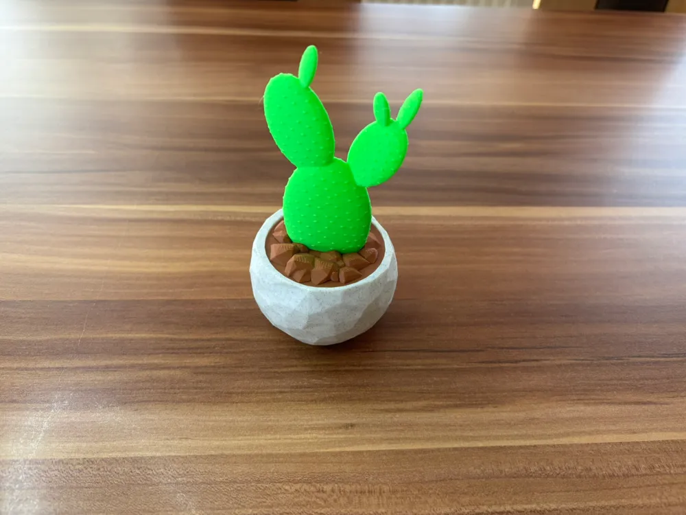 Miniature Cactus with Decorative Planter by Flexi_Design MakerWorld ...