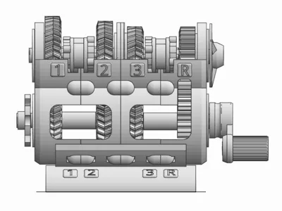 Constant Mesh 3 Speed Gearbox with Reverse Gear by Bootjevaarder ...