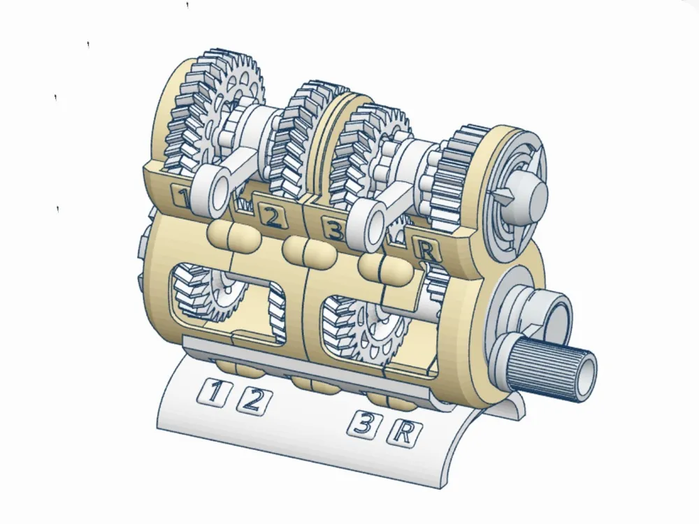 Constant Mesh 3 Speed Gearbox with Reverse Gear por Bootjevaarder ...
