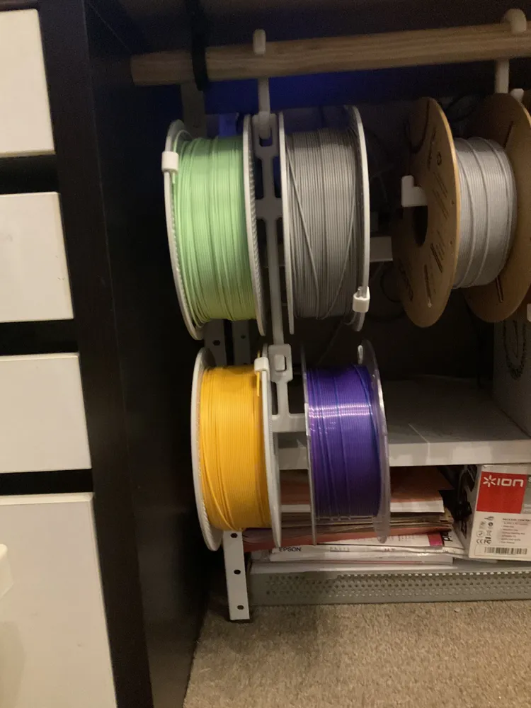 Under desk filament spool storage hanger. 2x & 4x - Free 3D Print Model ...