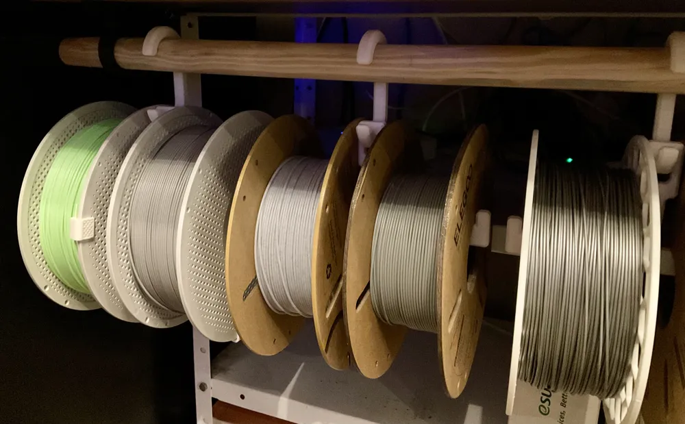 Under desk filament spool storage hanger. 2x & 4x - Free 3D Print Model ...