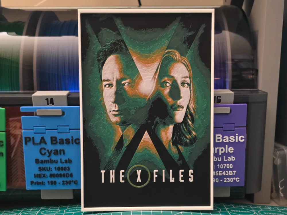 The X-Files Poster - Hueforge Art by Lumpy3D MakerWorld: Download Free ...