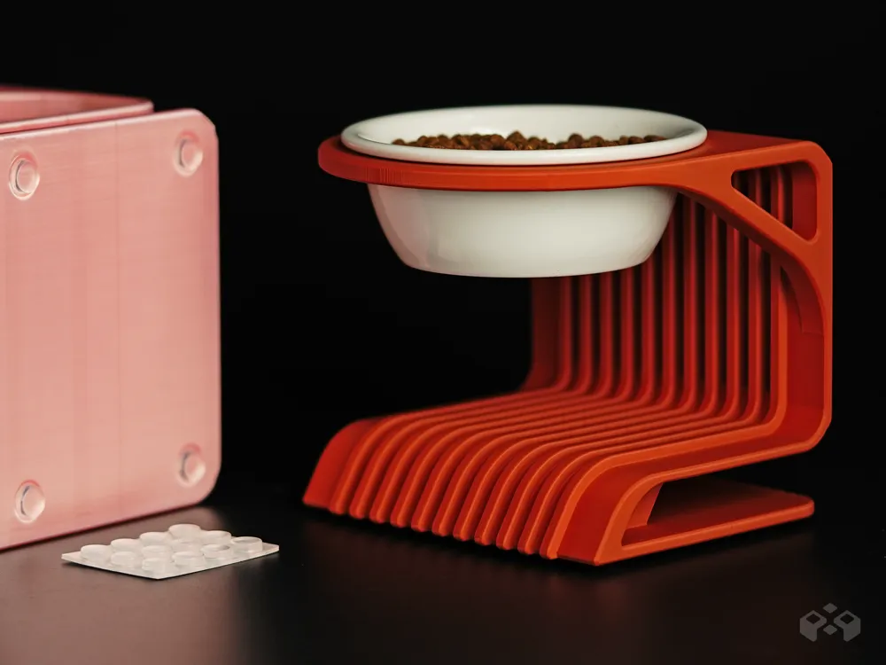 Onami Pet Food Bowl Raiser Stand - Free 3D Print Model - MakerWorld