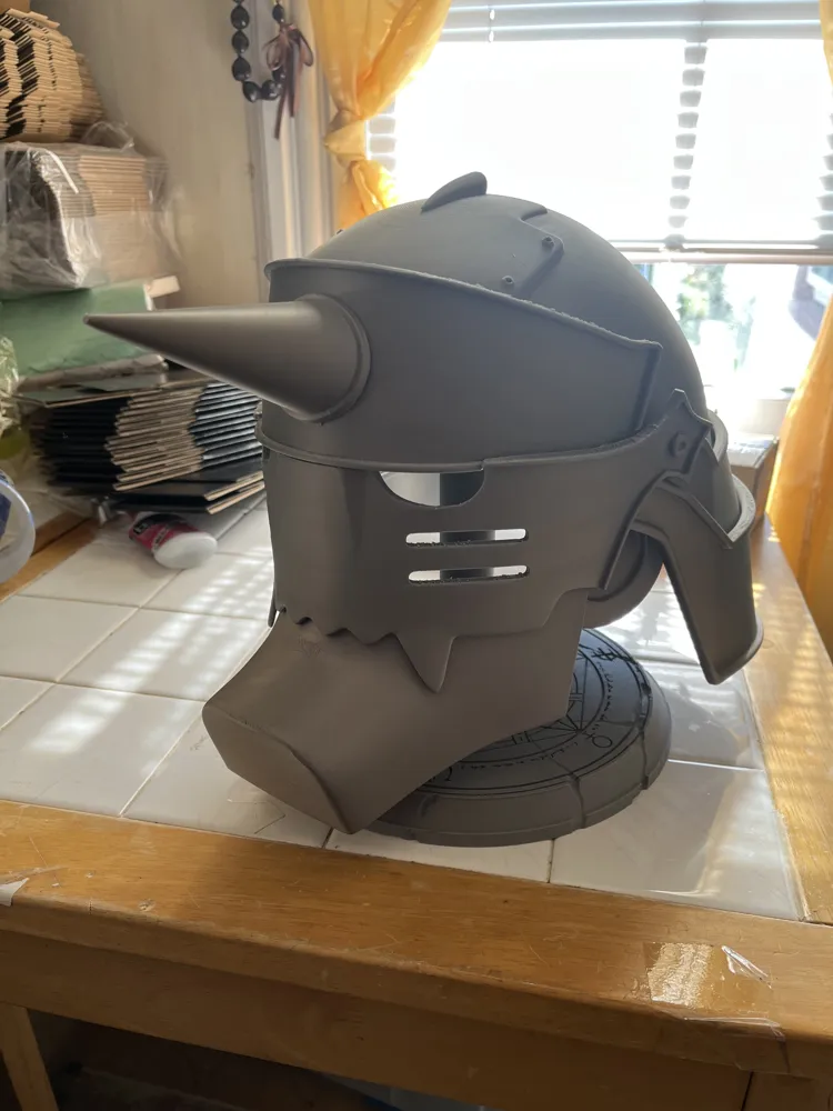 Alphonse Elric Helmet W/ Stand - Free 3D Print Model - MakerWorld