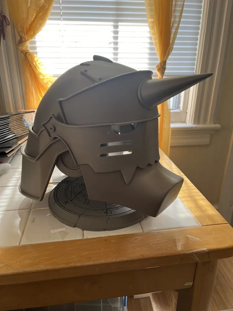 Alphonse Elric Helmet W/ Stand - Free 3D Print Model - MakerWorld