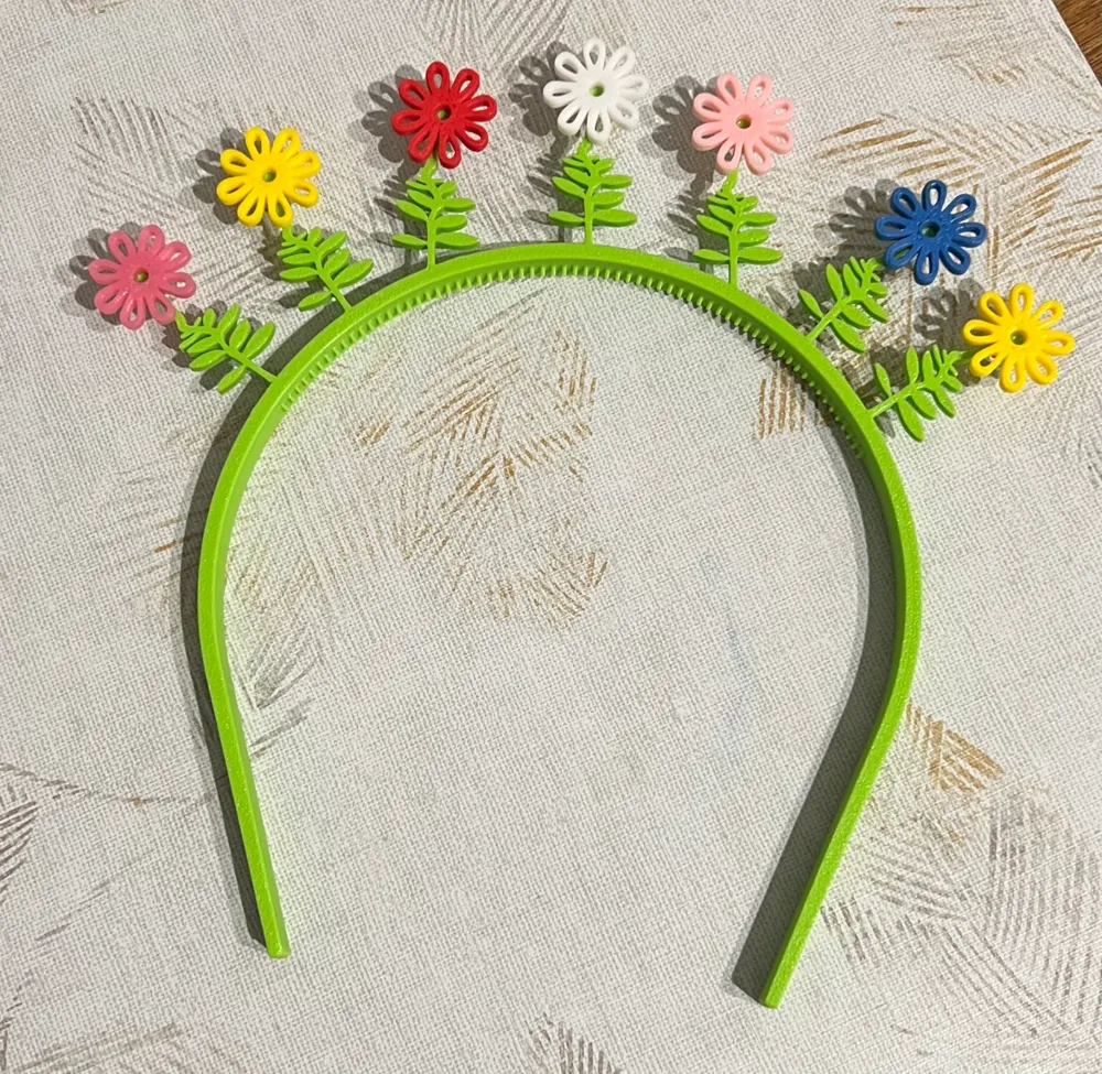 Spring headband with flowers Remixed by Pinki - MakerWorld