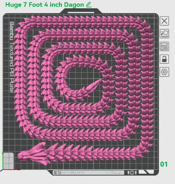 HUGE 7 Foot 4 Inch Dragon Articulated Flexi by JPPrinting - MakerWorld