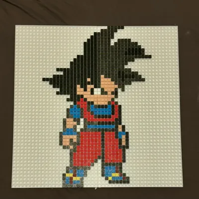Goku in Pixel Art by SilvaPrints - MakerWorld