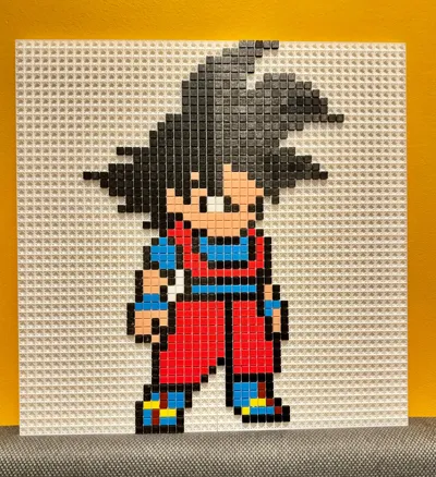 Goku in Pixel Art by SilvaPrints - MakerWorld