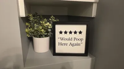 5-Star Bathroom Sign – Would Poop Here Again by IdleMade MakerWorld ...