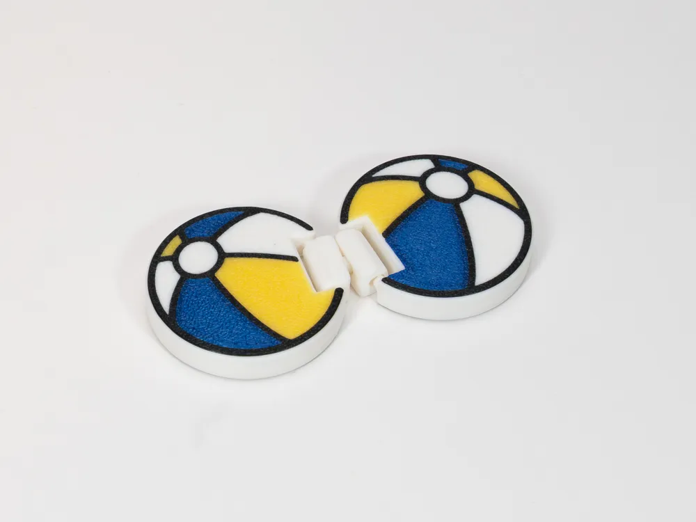 Beach Ball Slide and Flip Fidget - Print in Place! by Not a Potato ...