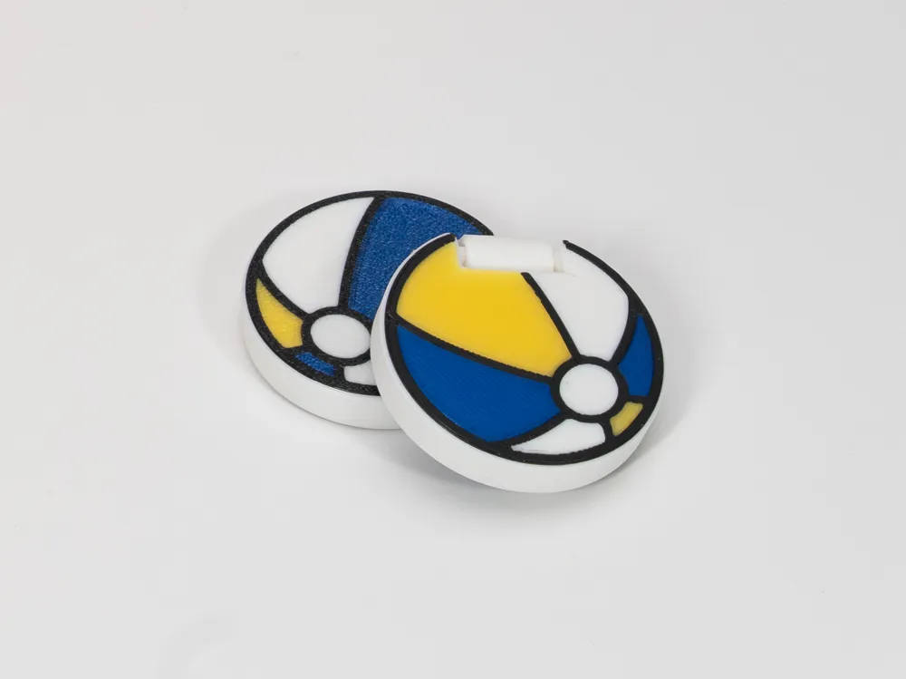 Beach Ball Slide and Flip Fidget - Print in Place! by Not a Potato ...