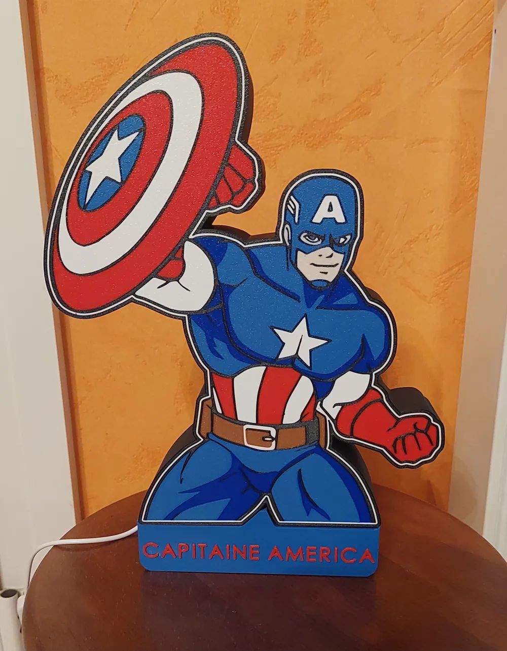 Captain America Light Box - Free 3D Print Model - MakerWorld