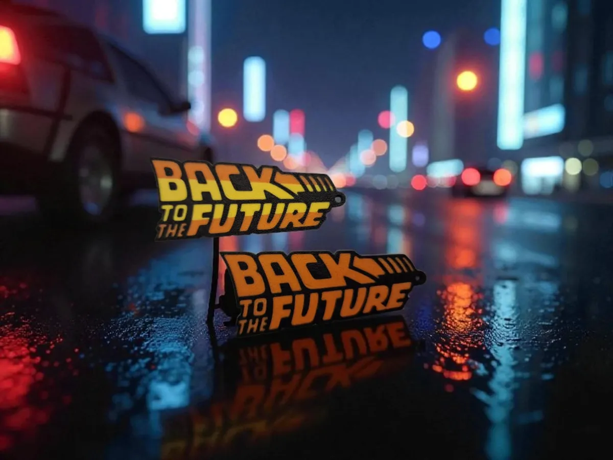Back to the Future Keychain - Free 3D Print Model - MakerWorld