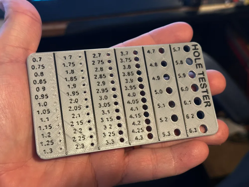 Hole Tolerance Tester 1-6mm by MrExo3D - MakerWorld