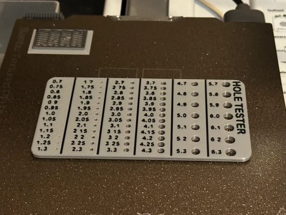Hole Tolerance Tester 1-6mm by MrExo3D - MakerWorld