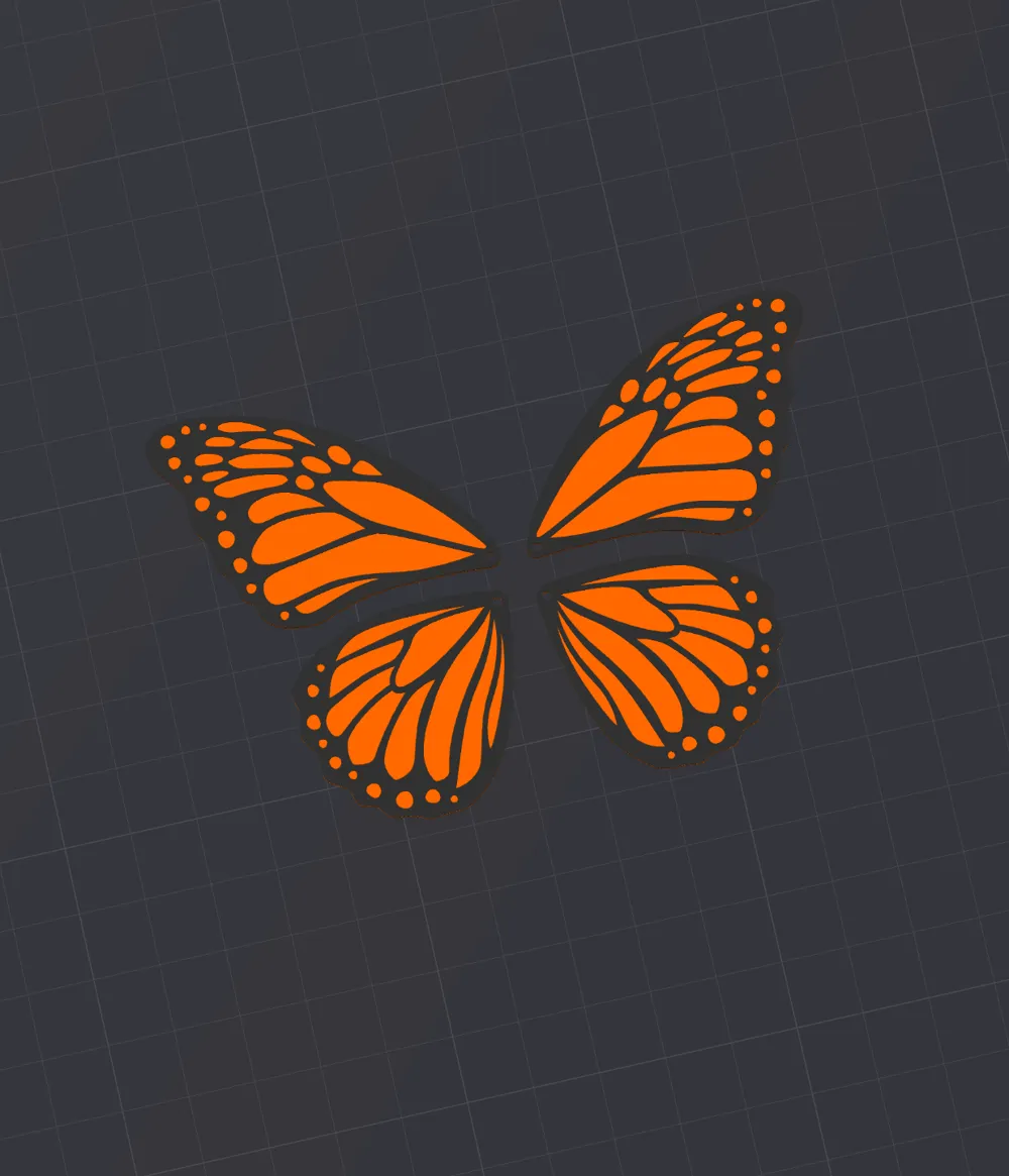 Monarch Butterfly Wing Earrings, Quick Printing by Cosmo Moore - MakerWorld