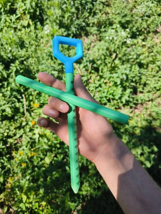 Worm Grunting Stick with Handle - Free 3D Print Model - MakerWorld