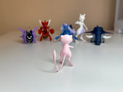 Mew Pokemon 3 Colors 51mm tall Freestanding by LCFigure MakerWorld ...