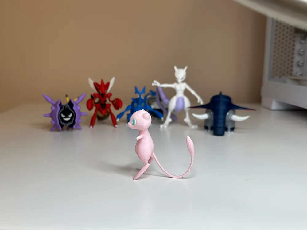 Mew Pokemon 3 Colors 51mm tall Freestanding by LCFigure MakerWorld ...