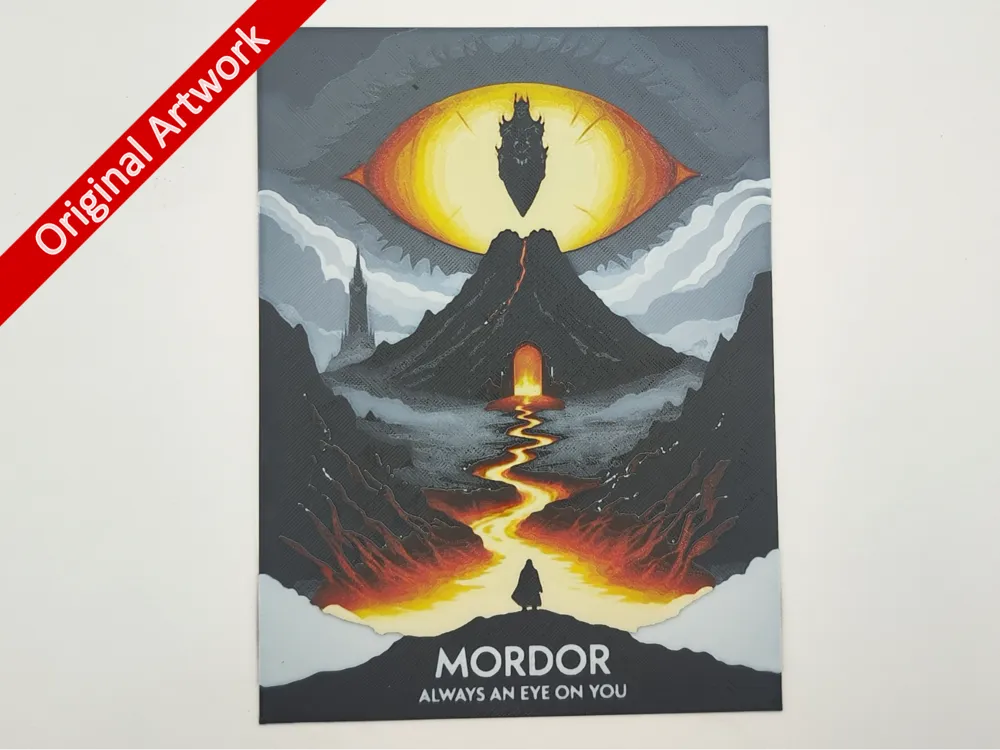 Mordor travel poster - Lord of the rings by Altf4-Formation MakerWorld ...