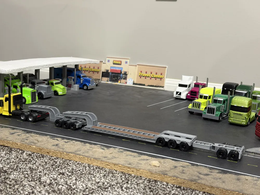 1/64 Lowboy with Jeep and Stinger - Free 3D Print Model - MakerWorld