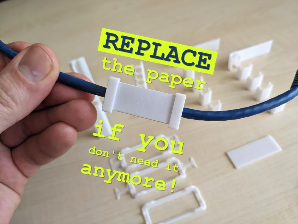 Modular UTP ethernet cable label / tag clip by radicsf - MakerWorld