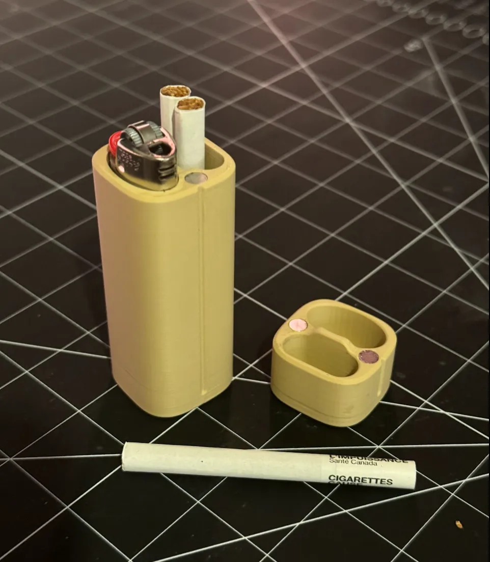 3Cig - Cigarette/Joint + Bic Lighter Carrying Case by Chunki MakerWorld ...