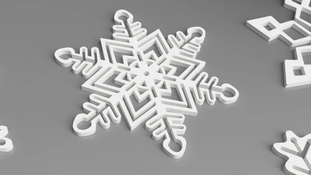 Snowflake christmas set by HG_Design - MakerWorld