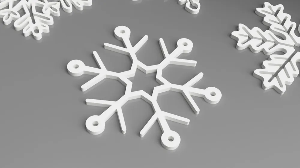 Snowflake christmas set by HG_Design - MakerWorld