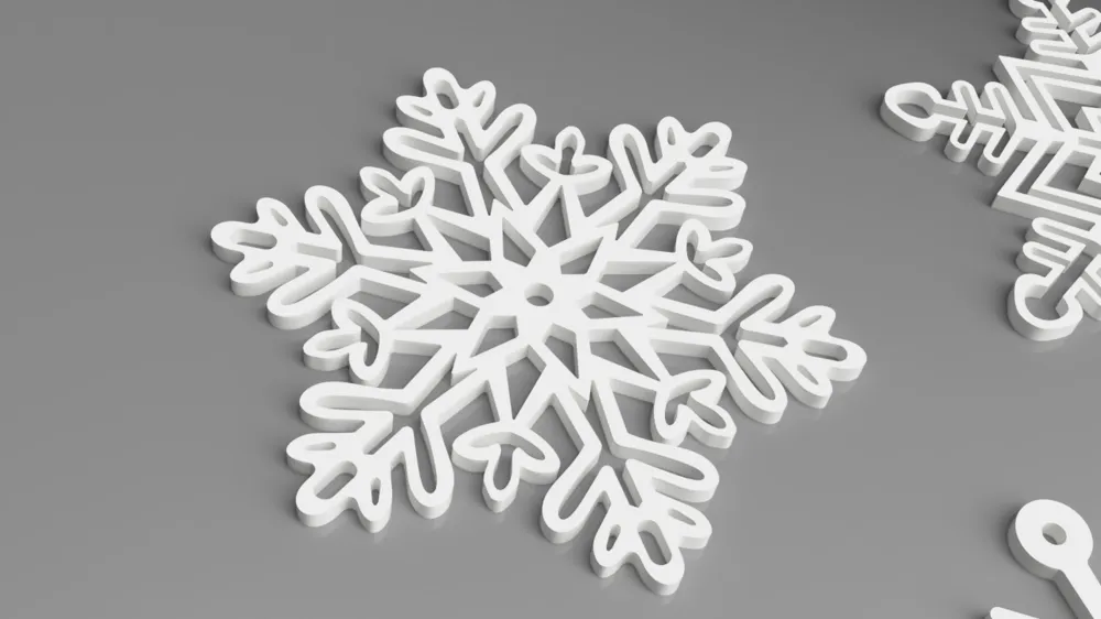 Snowflake christmas set by HG_Design - MakerWorld