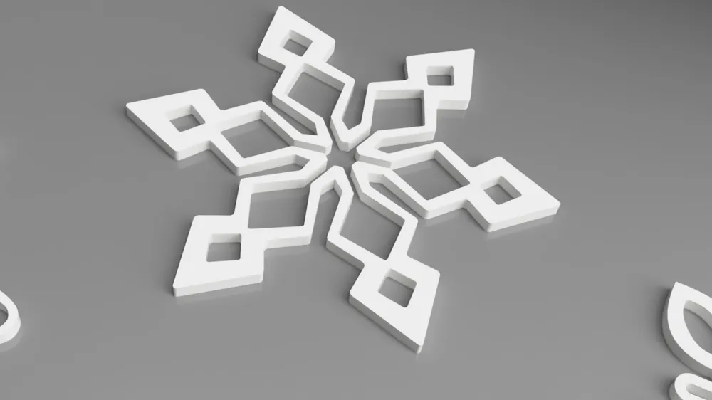 Snowflake christmas set by HG_Design - MakerWorld