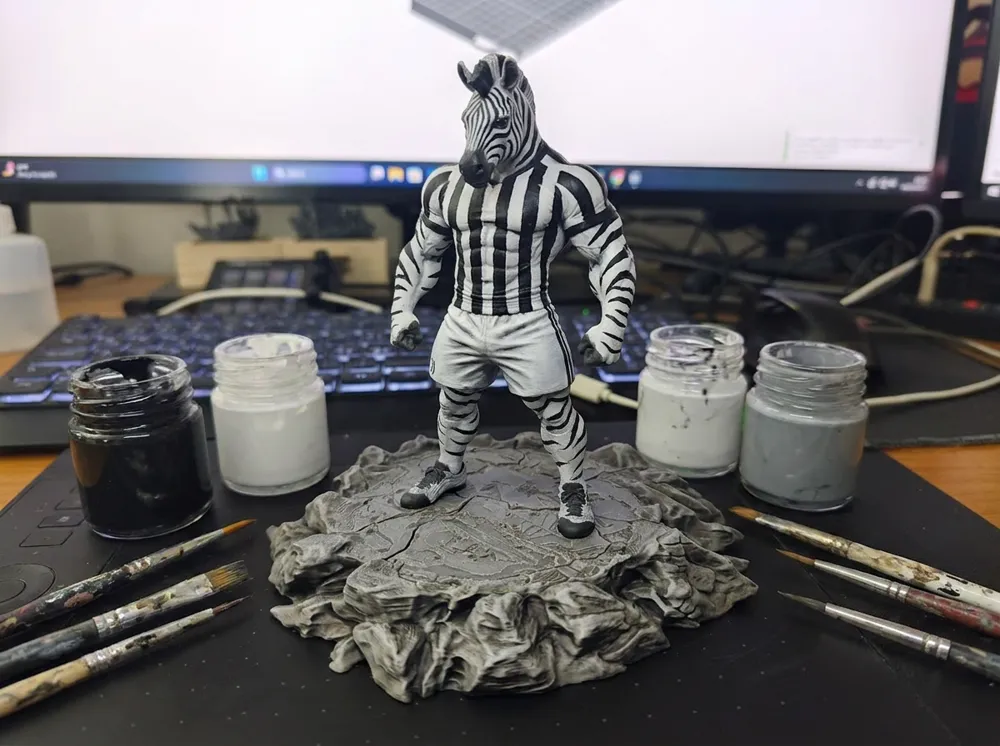 THE FOOTBALL ZEBRA – COLLECTIBLE MASCOT - Free 3D Print Model - MakerWorld