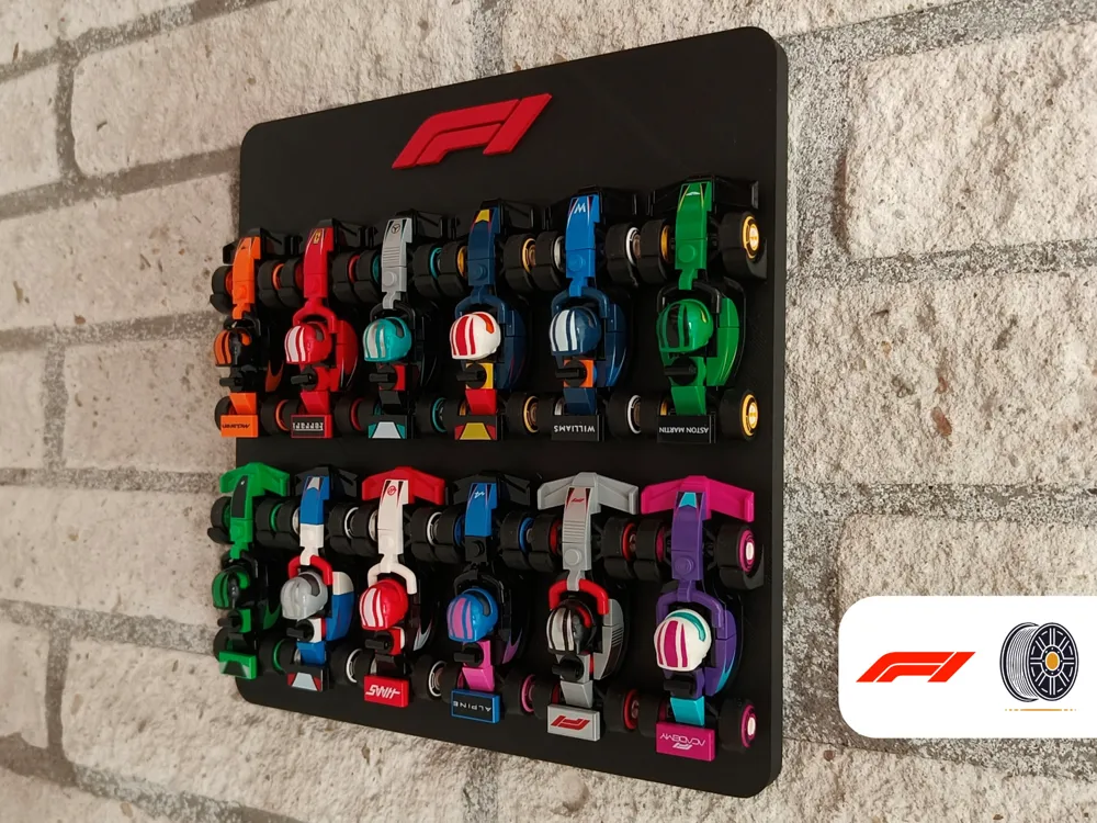 F1 LEGOs Mini Collectible Cars Wall Mount | AMS - Free 3D Print Model ...