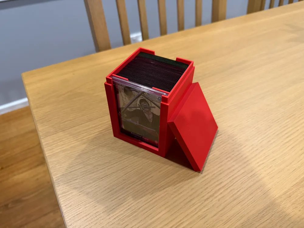 TCG Deck Box with Hard Case Slot for Main Card - Free 3D Print Model ...