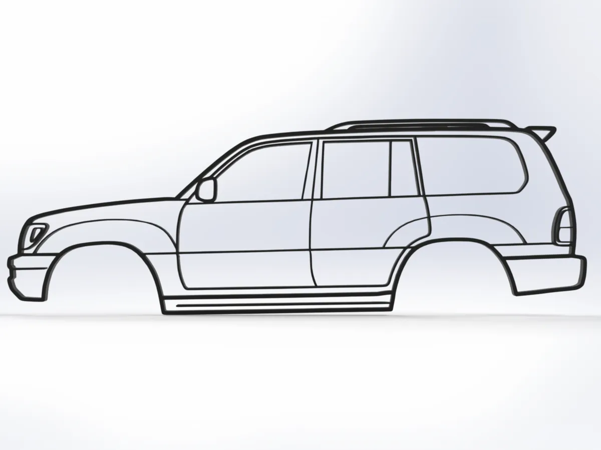 Lexus LX470 Wall Art - Free 3D Print Model - MakerWorld