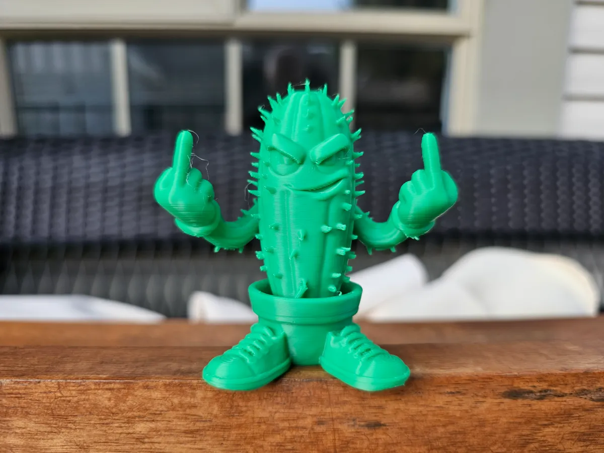 Rude Cactus with Middle Fingers - Free 3D Print Model - MakerWorld