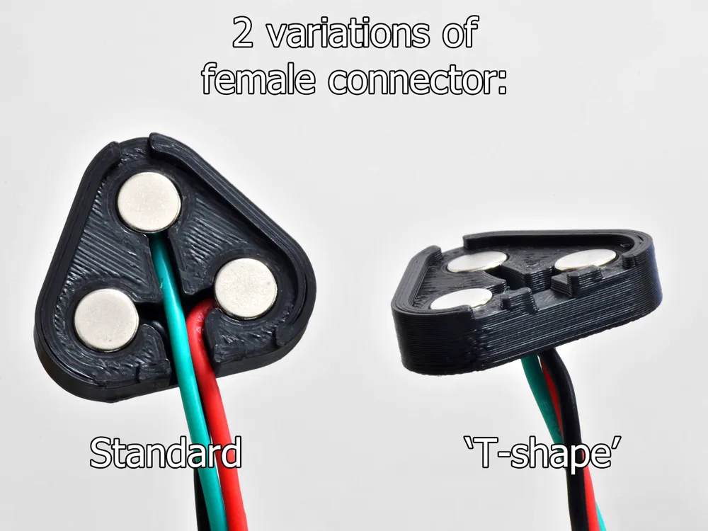 3-Pin Magnetic Connector for Electronic Projects - Free 3D Print Model ...